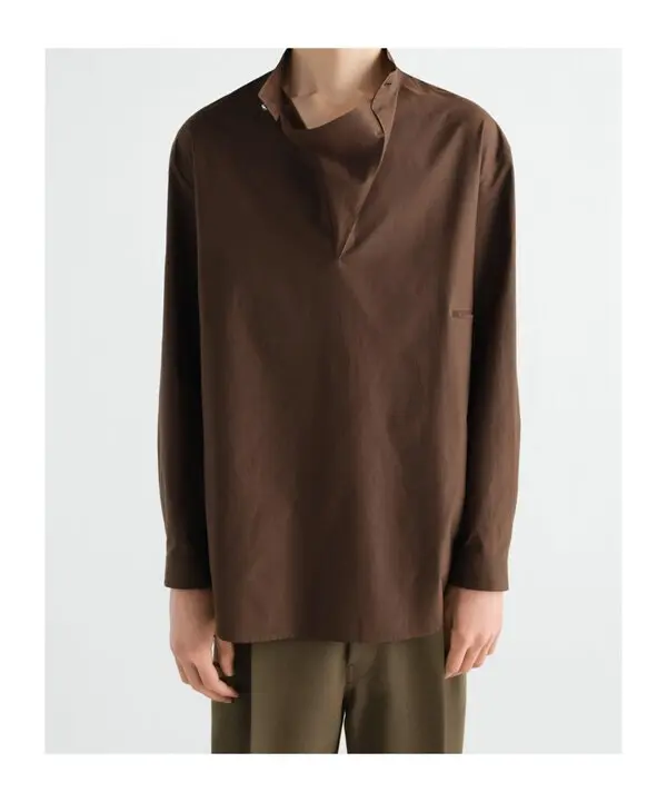 LEMAIRE Sailor Top In Washed Cotton And Silk Blend