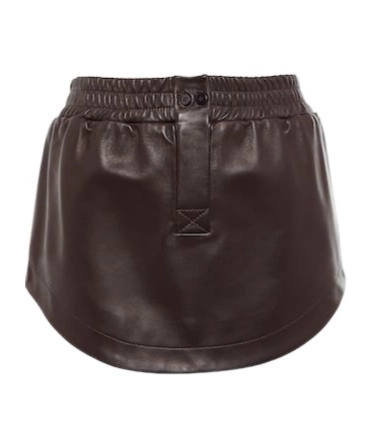 Attico Leather Miniskirt