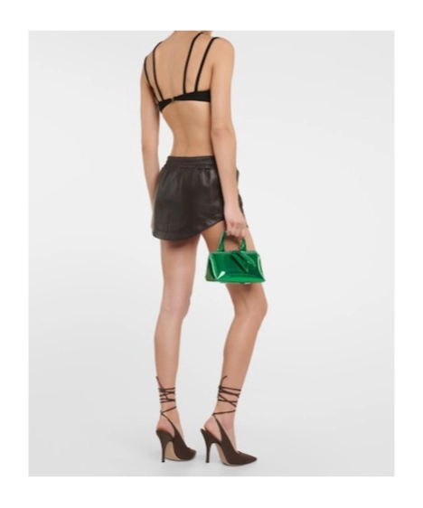 Attico Leather Miniskirt