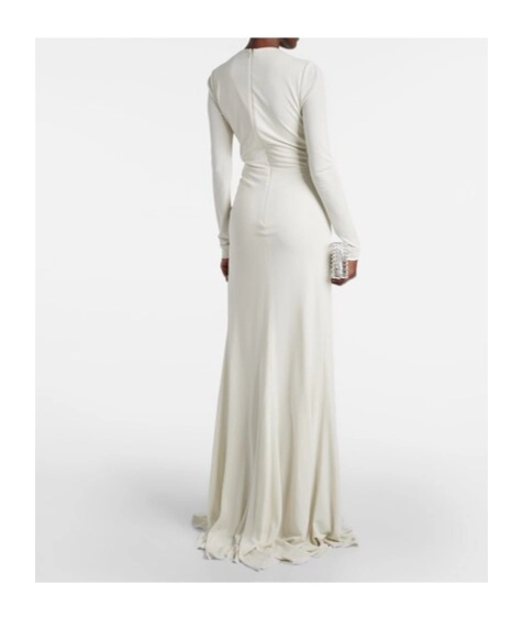 Elie Saab Gathered Cutout Jersey Gown