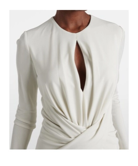 Elie Saab Gathered Cutout Jersey Gown