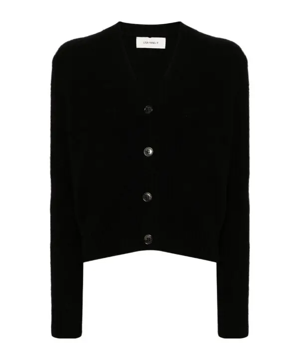 LISA YANG Long-sleeve V-neck Cardigan - Black