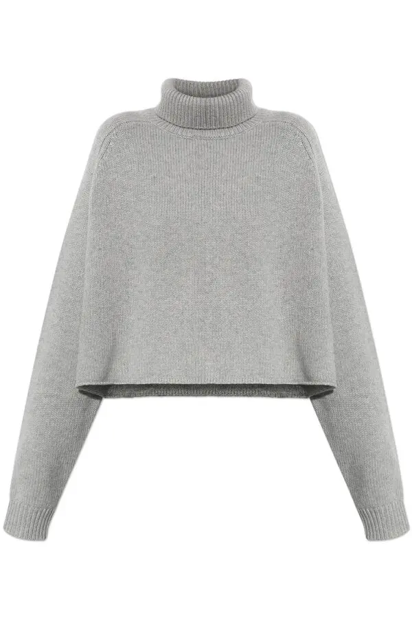LISA YANG Turtleneck Knit Sweater - Grey