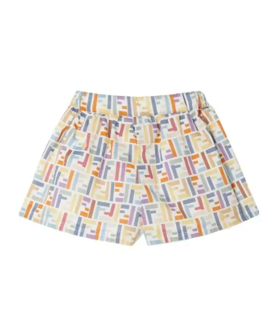 Fendi Multicolor Cotton Muslin Baby Shorts
