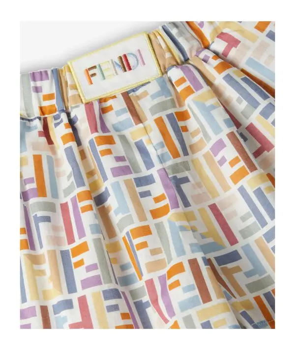 Fendi Multicolor Cotton Muslin Baby Shorts