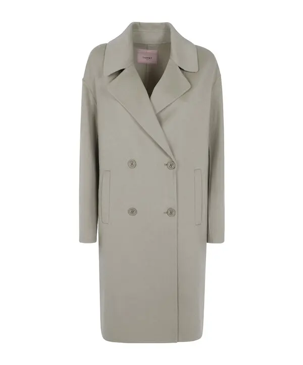 TWINSET Double-breasted Long-sleeved Coat
