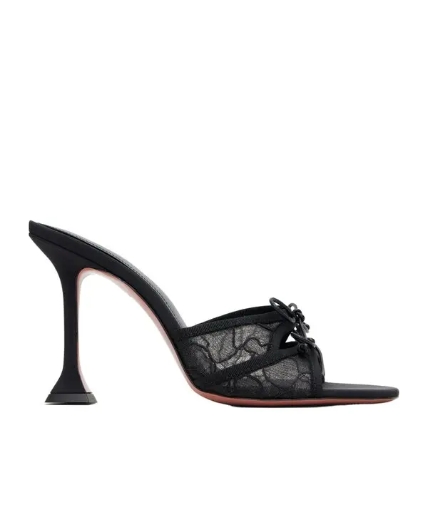 Amina Muaddi Eleonora 95 Lace High-heeled Sandals - Black