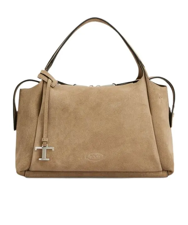 TOD'S Apa Bauletto T Timeless Tote Bag - Light Brown
