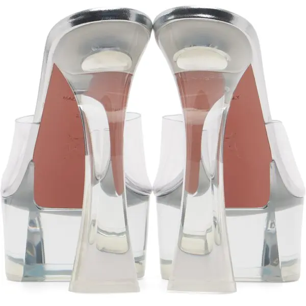 Amina Muaddi Dalida Glass High-heeled Sandals