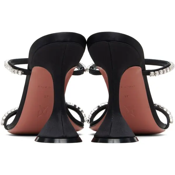 Amina Muaddi Gilda 95 Crystal Embellished Square Toe Sandals