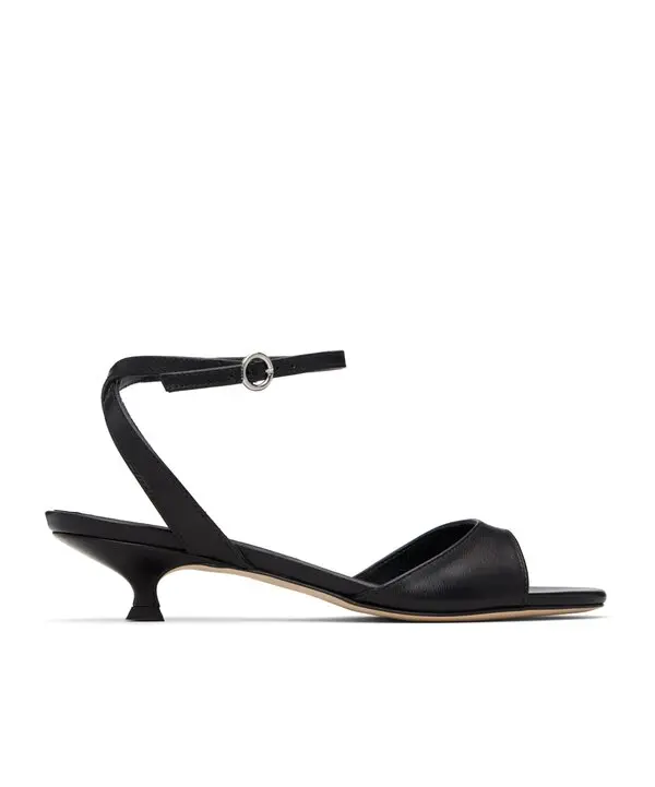 AeydĒ Zelia Kitten Heel Sandals - Black
