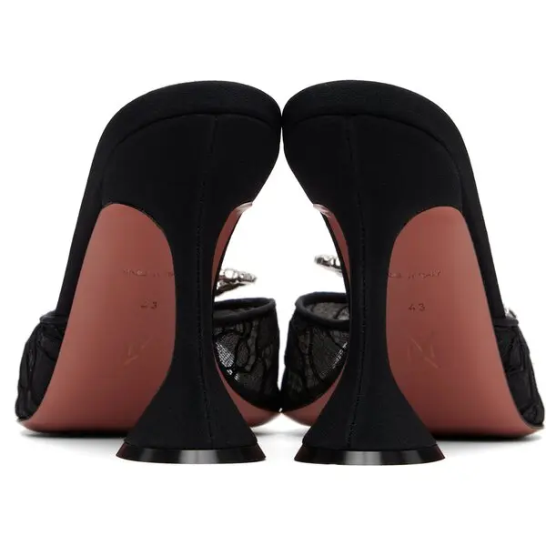 Amina Muaddi Rosie 95 Lace High-heeled Sandals