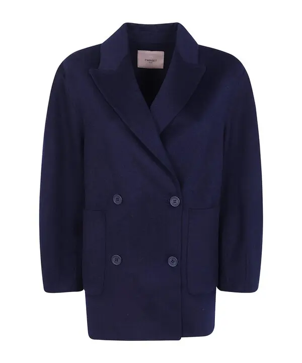 TWINSET Double-breasted Long-sleeved Coat