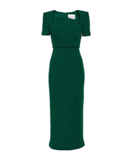 Roland Mouret Moon Wool Midi Dress - Green