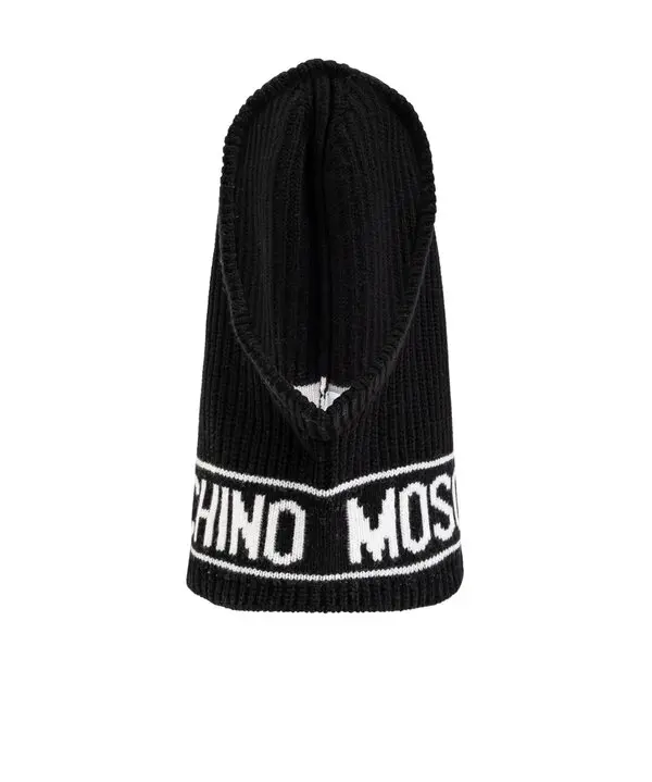 Moschino Intarsia Knit Balaclava - Black