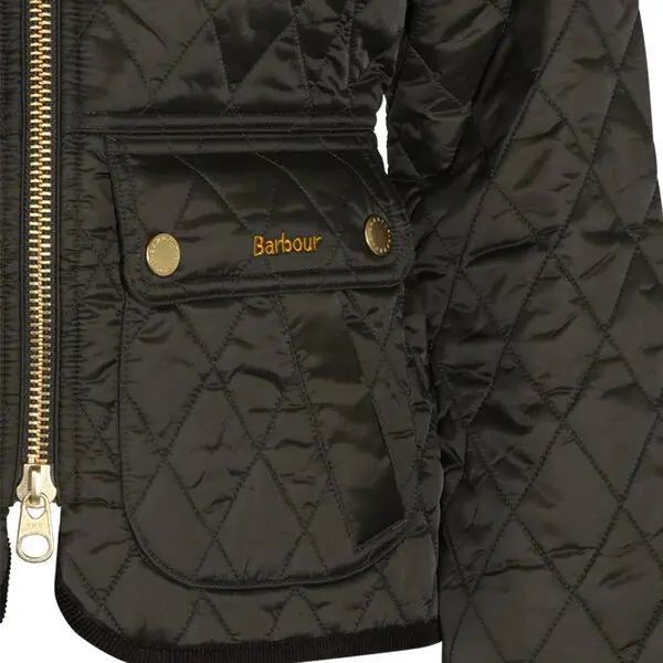Barbour Quilted Jacket With Classic Collar - Green