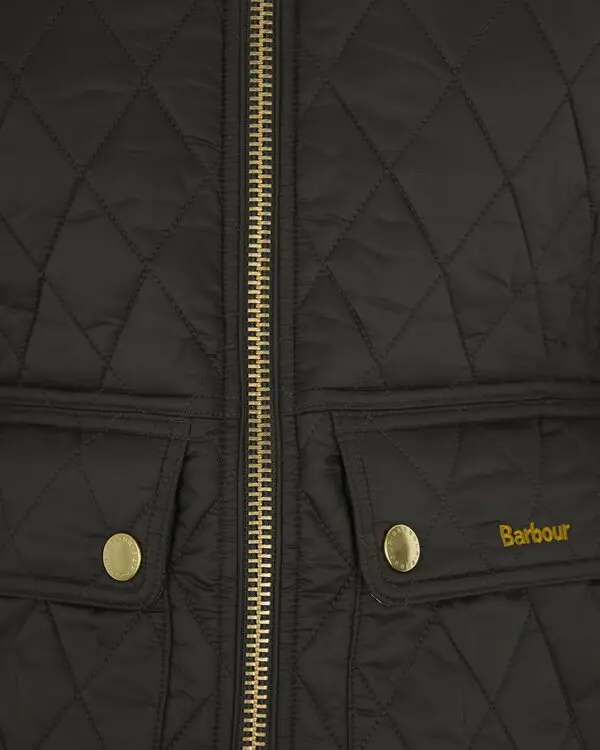Barbour Quilted Jacket With Classic Collar - Green