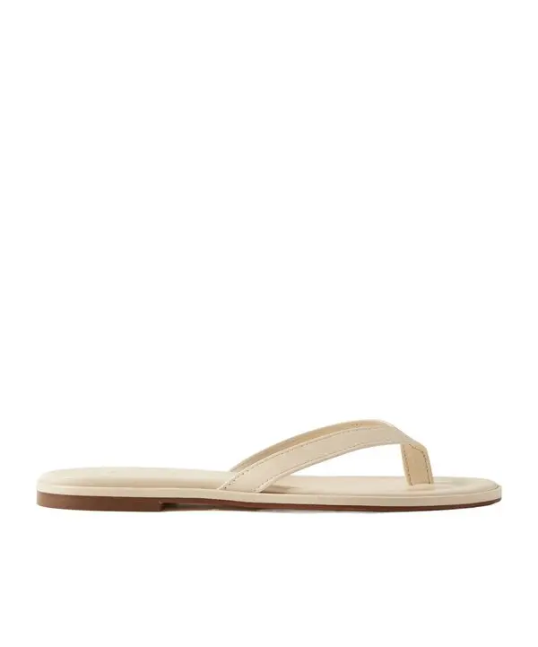 AeydĒ Melody Leather Flip-flops - Cream