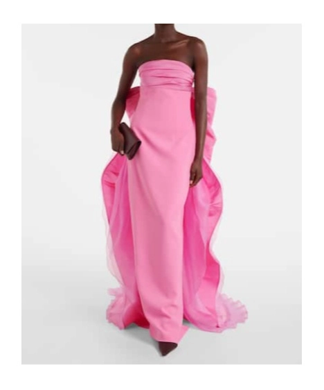 Carolina Herrera Strapless Gown With Back Bow Detail