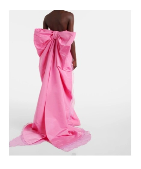 Carolina Herrera Strapless Gown With Back Bow Detail