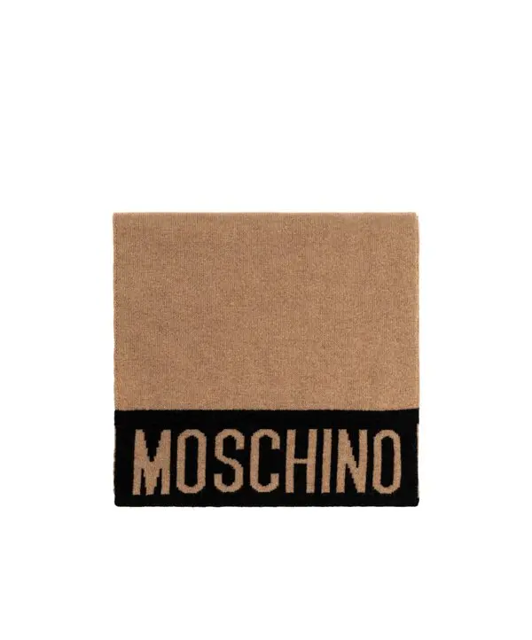 Moschino Logo-detail Scarf - Brown