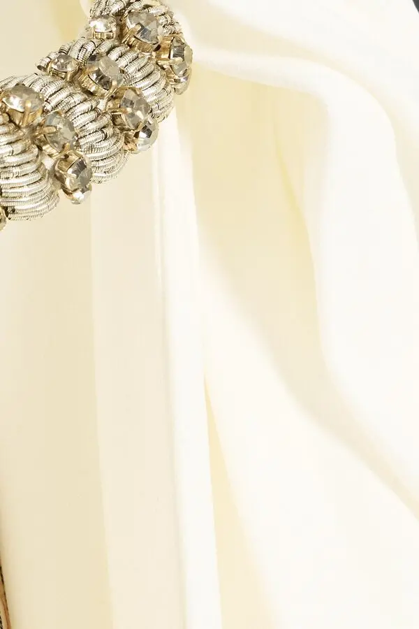 Alexander McQueen Cutout Embellished Crepe Gown