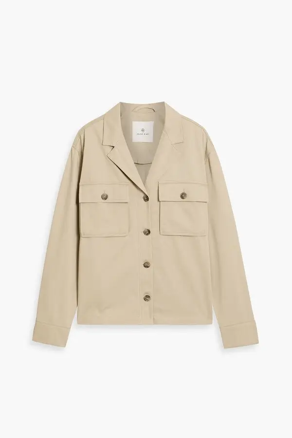 ANINE BING Sawyer Cottontwill Shirt Jacket - Beige