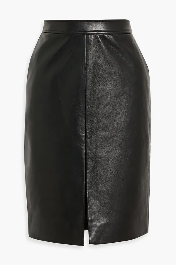 ANINE BING Tyra Leatherblend Skirt - Black