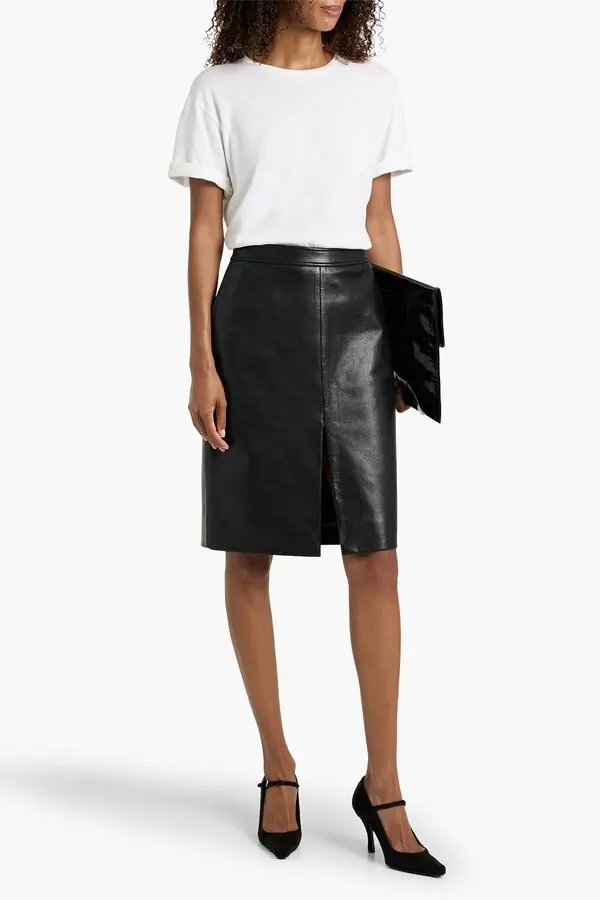 ANINE BING Tyra Leatherblend Skirt