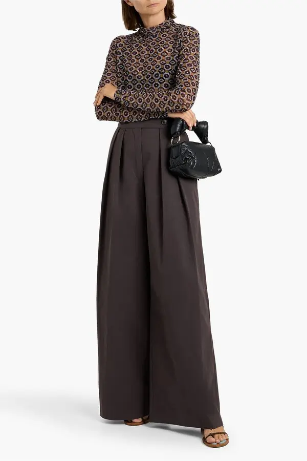 Dries Van Noten Pleated Cotton Poplin Wide-leg Pants