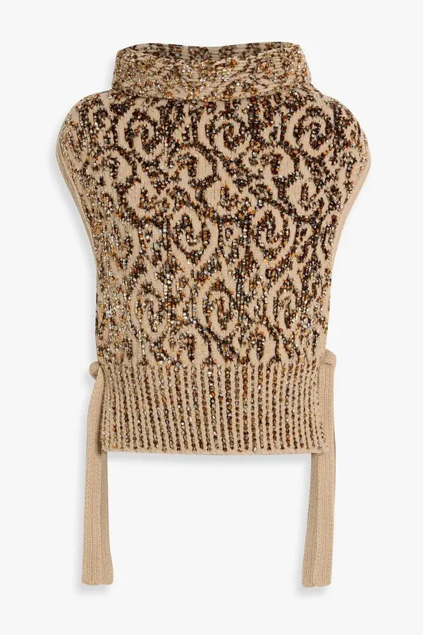 Dries Van Noten Intarsia Woolblend Turtleneck Vest