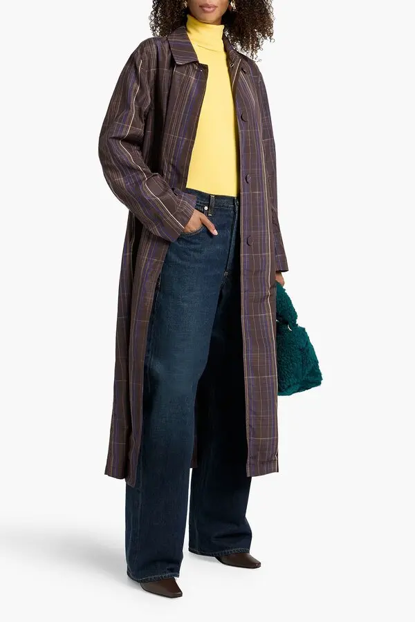 Dries Van Noten Checked Shell Coat