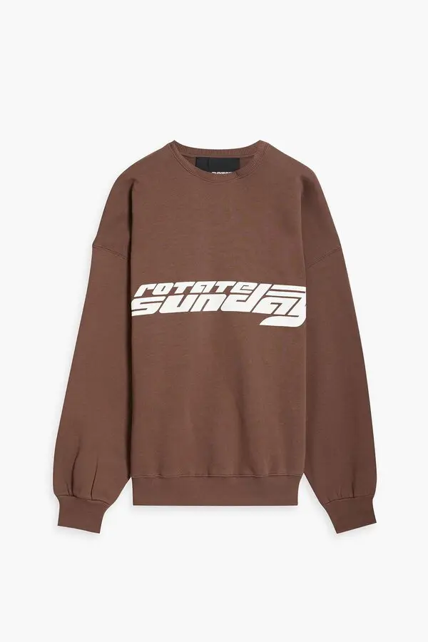 ROTATE BY BIRGER CHRISTENSEN Irriis Printed Cotton-fleece Sweatshirt