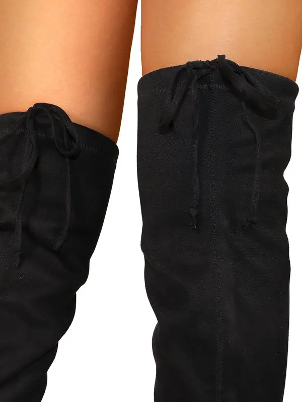 Frederick's Of Hollywood Letizia Thigh High Stretch Boots
