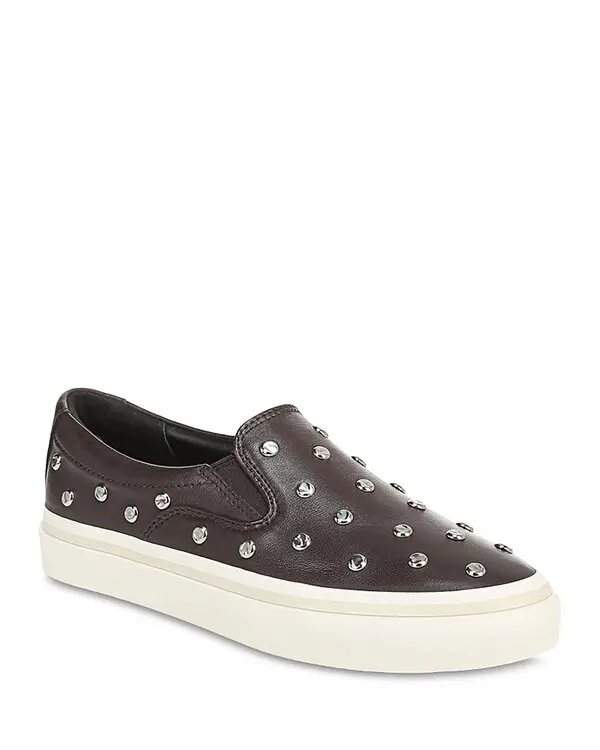 Vince Blair Studded Slip-on Sneakers - Dark Ganache
