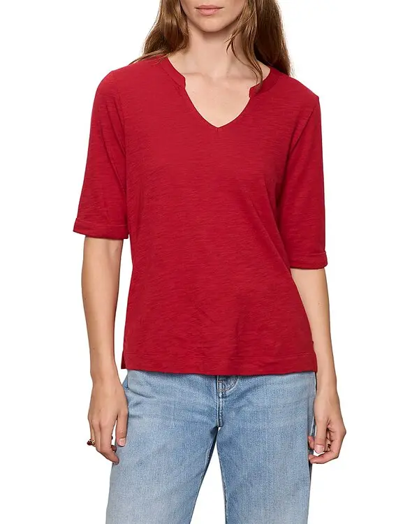 Sanctuary Dolce Notch Neck Tee - Red Berry