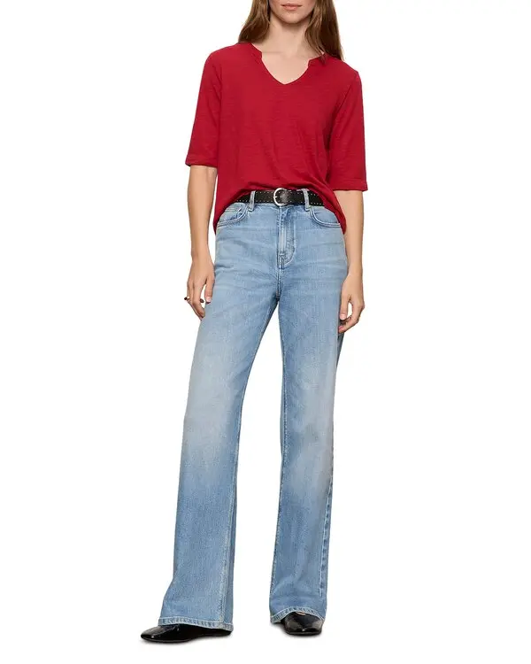 Sanctuary Dolce Notch Neck Tee - Red Berry
