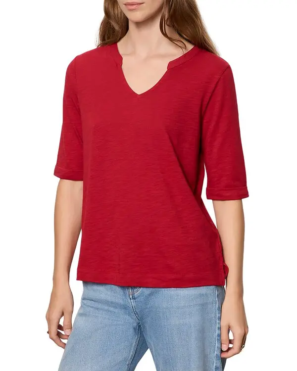Sanctuary Dolce Notch Neck Tee - Red Berry