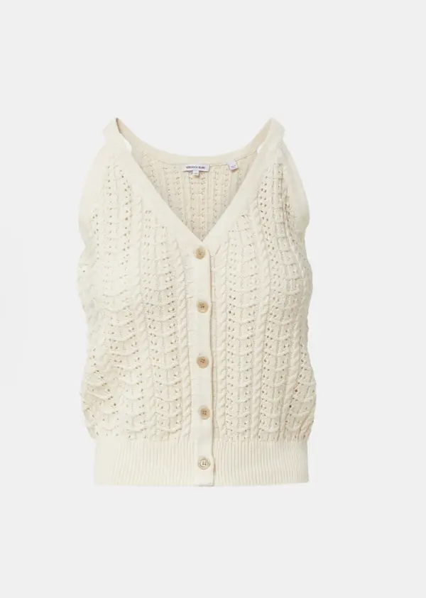 Veronica Beard Leonora Pointelle Tank Top