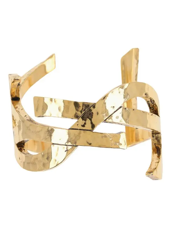 Saint Laurent Bracciale A Polsino "cassandre" In Metallo - Gold