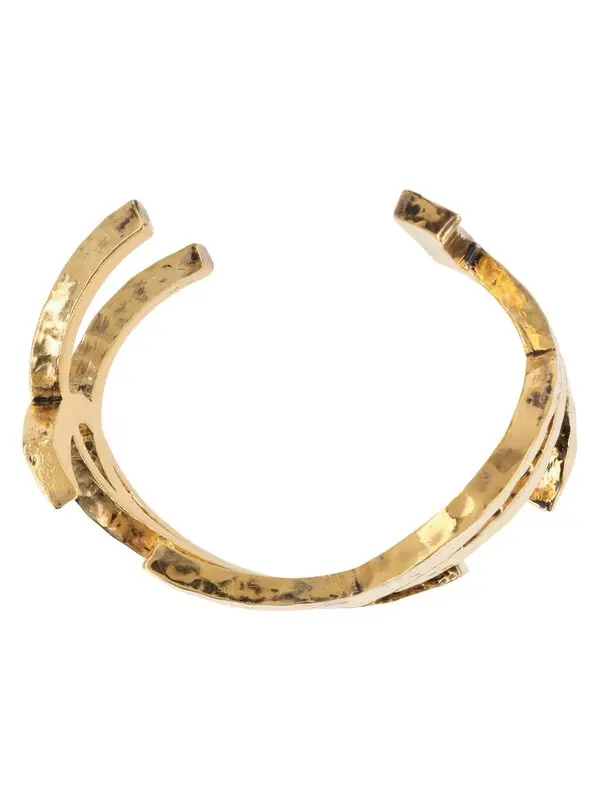 Saint Laurent Bracciale A Polsino "cassandre" In Metallo