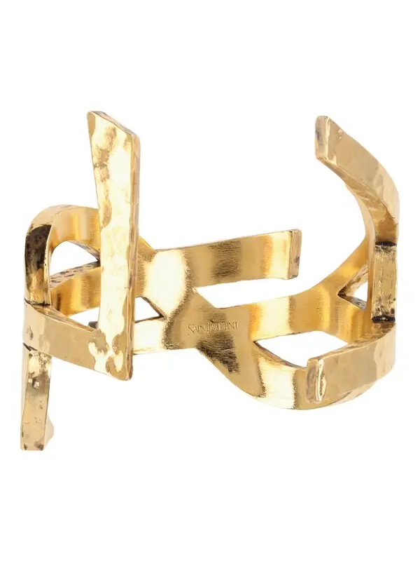 Saint Laurent Bracciale A Polsino "cassandre" In Metallo
