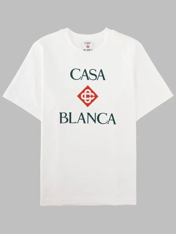 Casablanca T-shirt Con Stampa