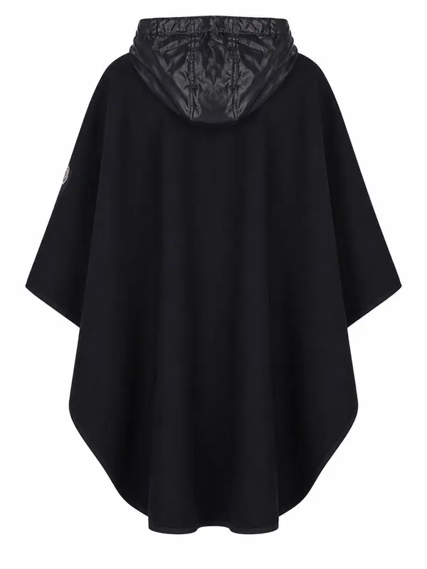 Moncler Padded Wool Blend Cape - Blue