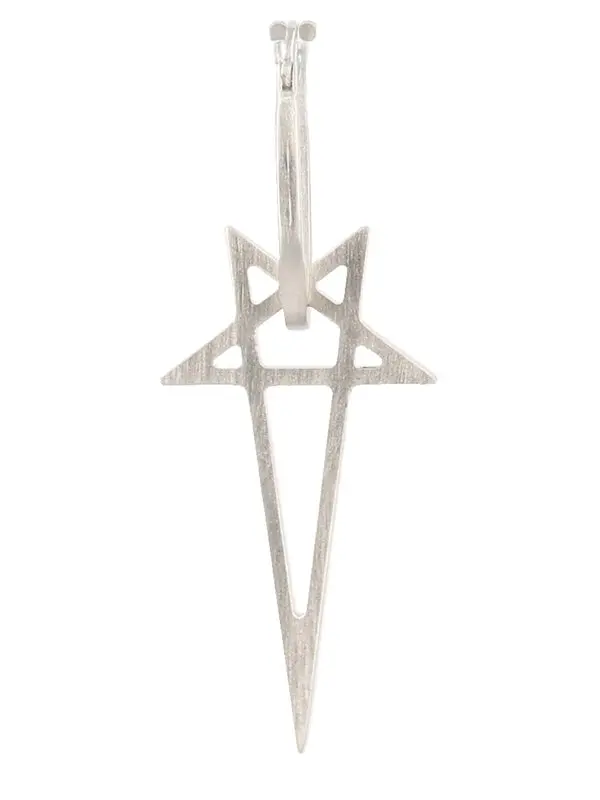 Rick Owens Orecchino "pentagram - Silver