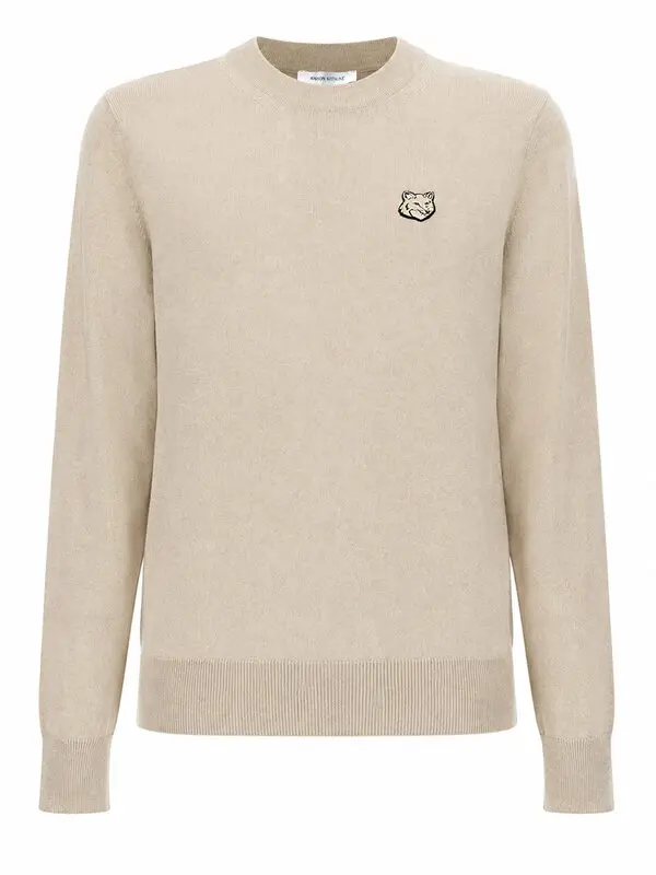 Maison Kitsuné Maglia "fox Head - Beige