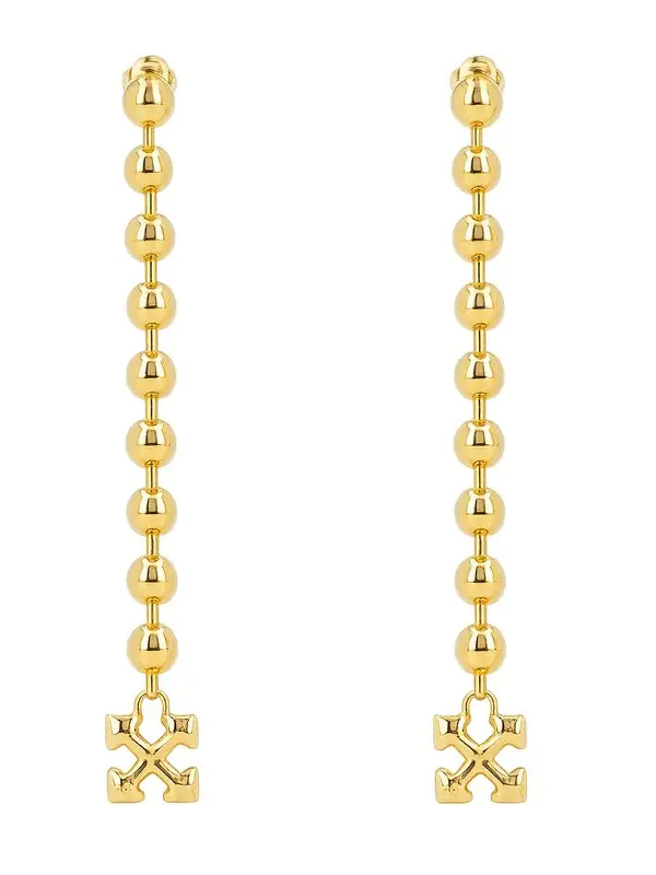 Off-White Orecchini Pendenti "arrow Ball - Gold