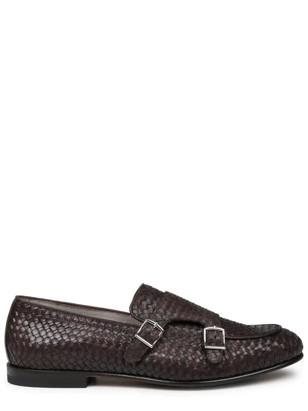 MILLE885 Mocassino In Pelle Intrecciata - Dark Brown