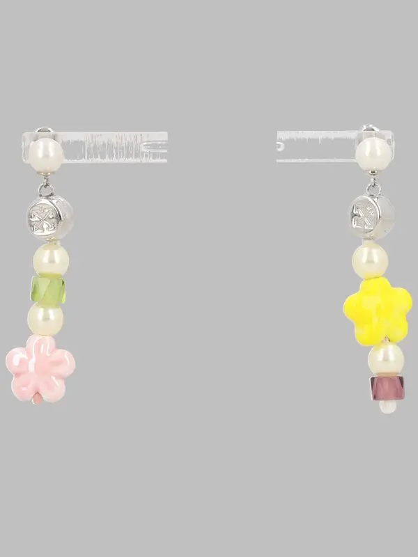 Off-White Orecchini Pendenti Con Perline