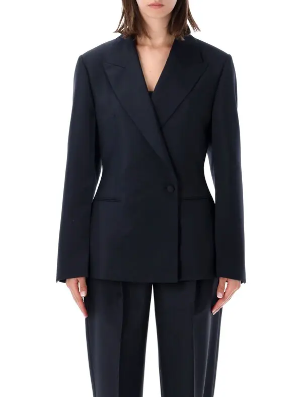 RÓHE Hourglass Tailored Wool-mohair Blazer - Blu